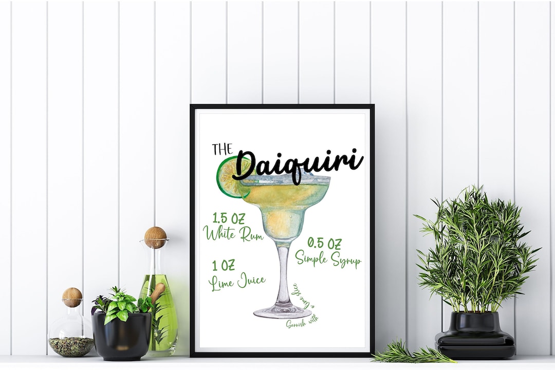 Daiquiri Cocktail Satin Posters 24"x36" (210gsm), Bartender, Mixologist ...