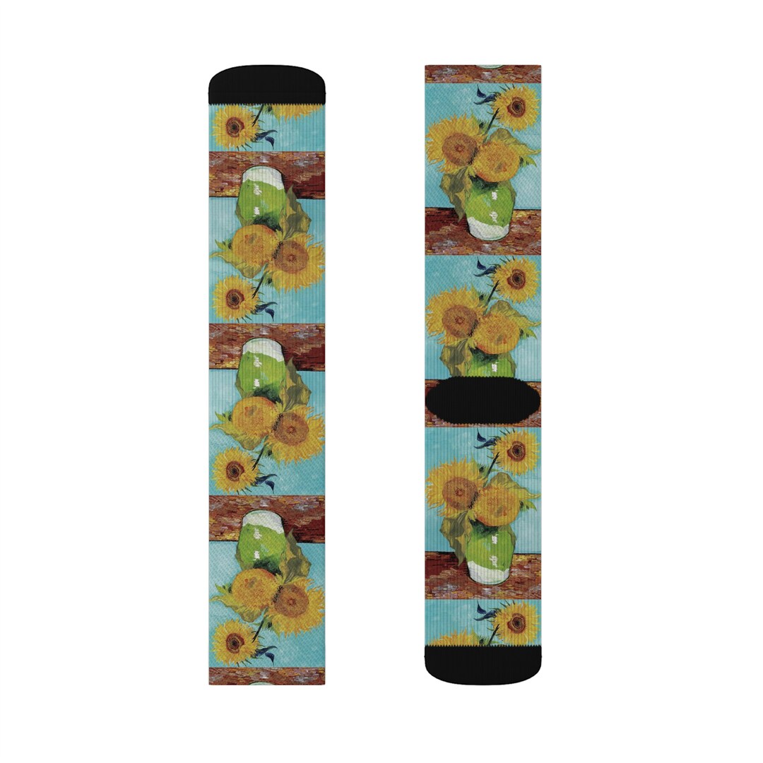 Sunflower Painting Socks Anniversary Birthday Soulmate Wife Friendship ...