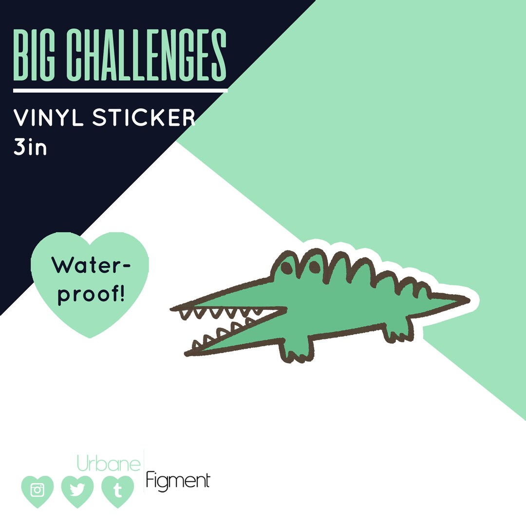 Big Challenges Vinyl Sticker | Cute Stationery | Kawaii Sticker - Etsy