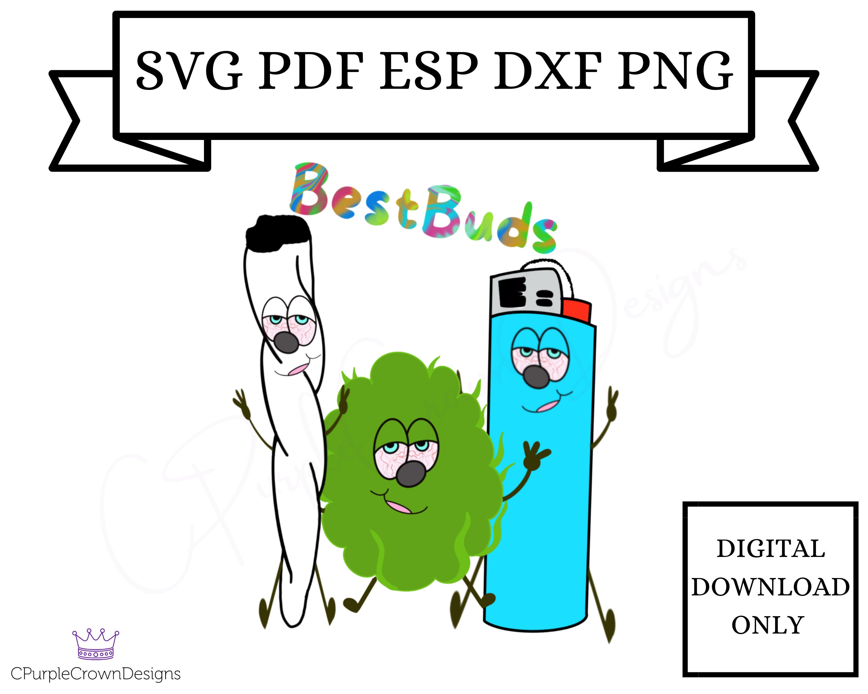 Stoner Sticker, Best Buds Clipart, Marijuana and Lighter Svg, Smoking ...