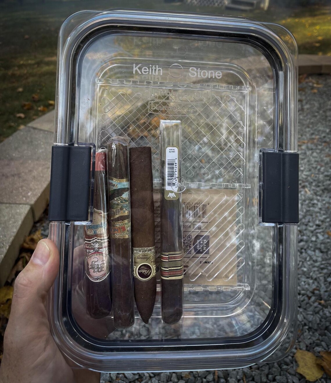 Personalized Cigar Humidor Tupperdor, Acrylic Boveda Tray, Travel Cigar ...