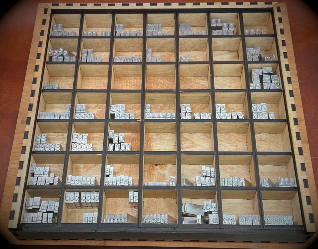 13 X 13 Wooden Typeset Drawer With Full-height Partitions – Perfect for ...