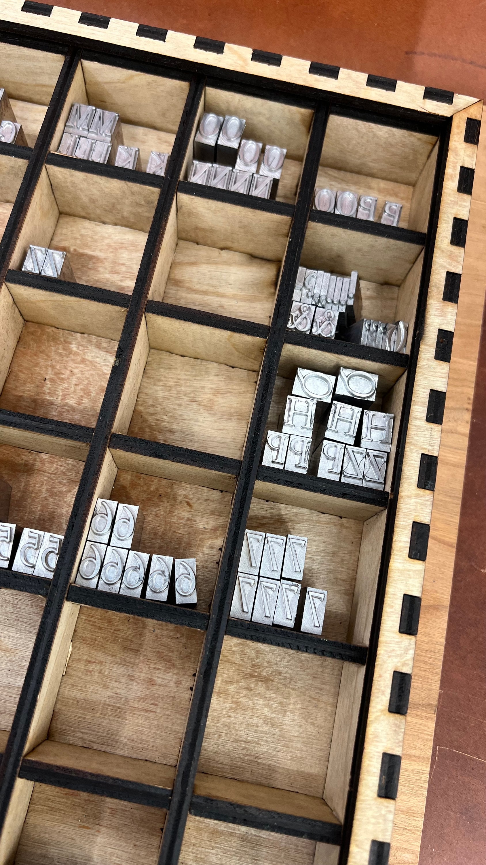 Wooden Typeset Drawer: 13x13 Organizer for Letterpress, Tools, Full ...