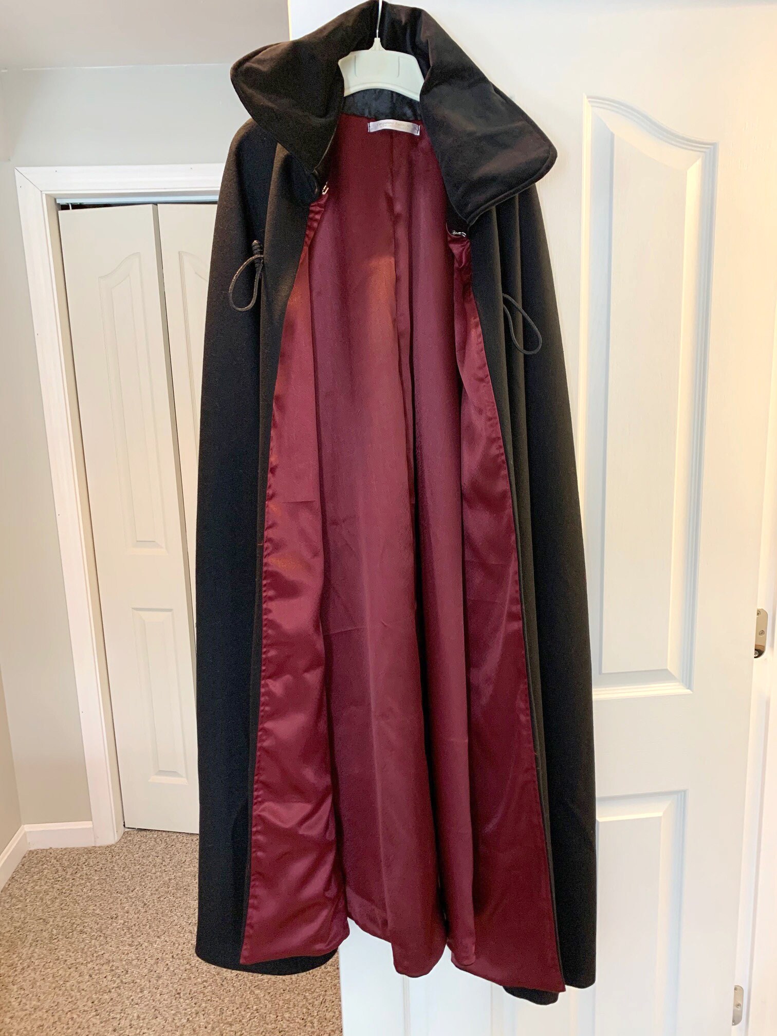 Black Boat Cloak FDR Naval Marine Wool Cape With Velvet Collar - Etsy