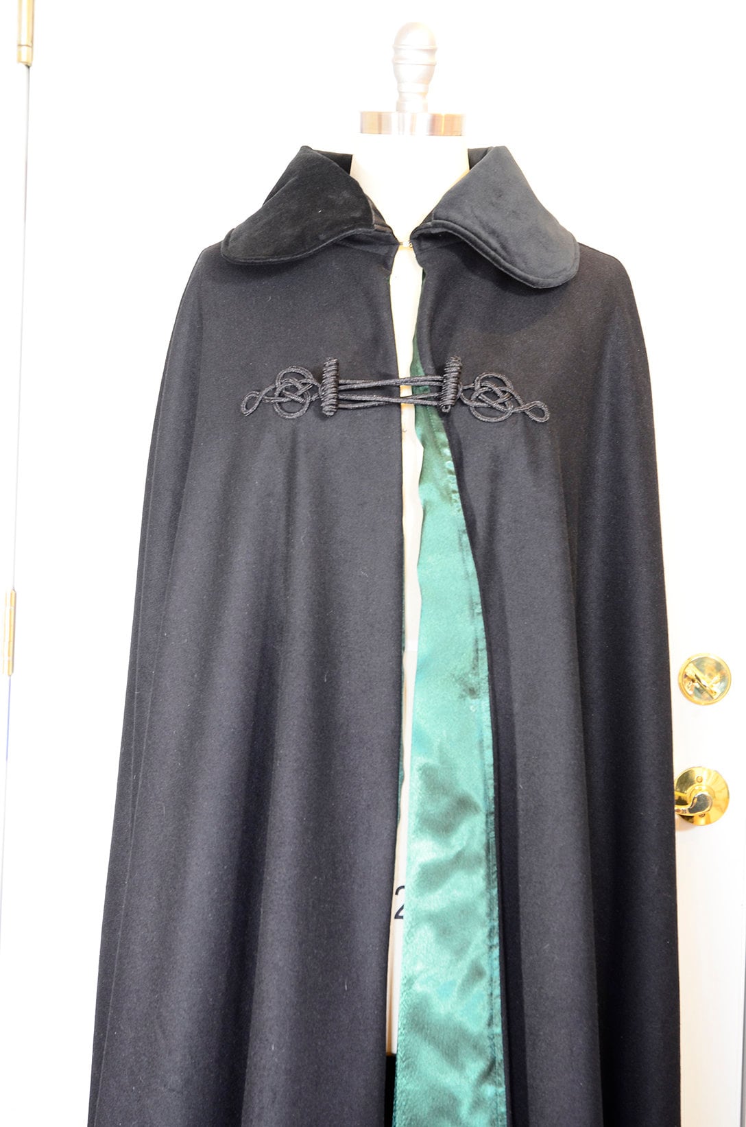 Black Boat Cloak FDR Naval Marine Wool Cape With Velvet Collar and Lined in Satin Made by Order ...