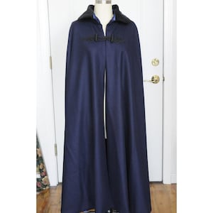 Navy Wool Boat Cloak With Black Velvet Collar, Satin Lined, Made in USA, FDR Marine Boatcloak - Etsy