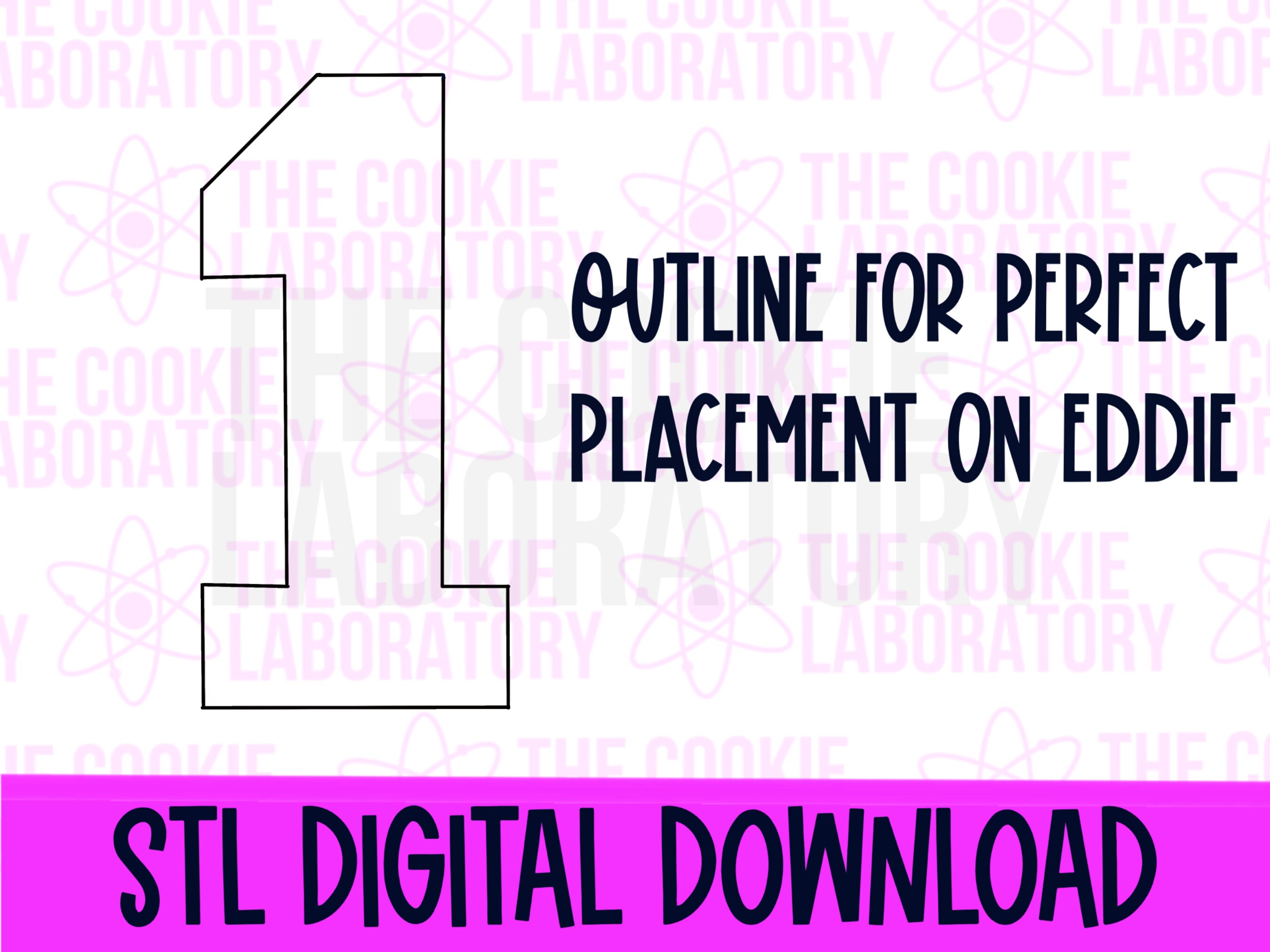 Number One 1 1st Birthday Cookie Cutter STL File Digital Download ...