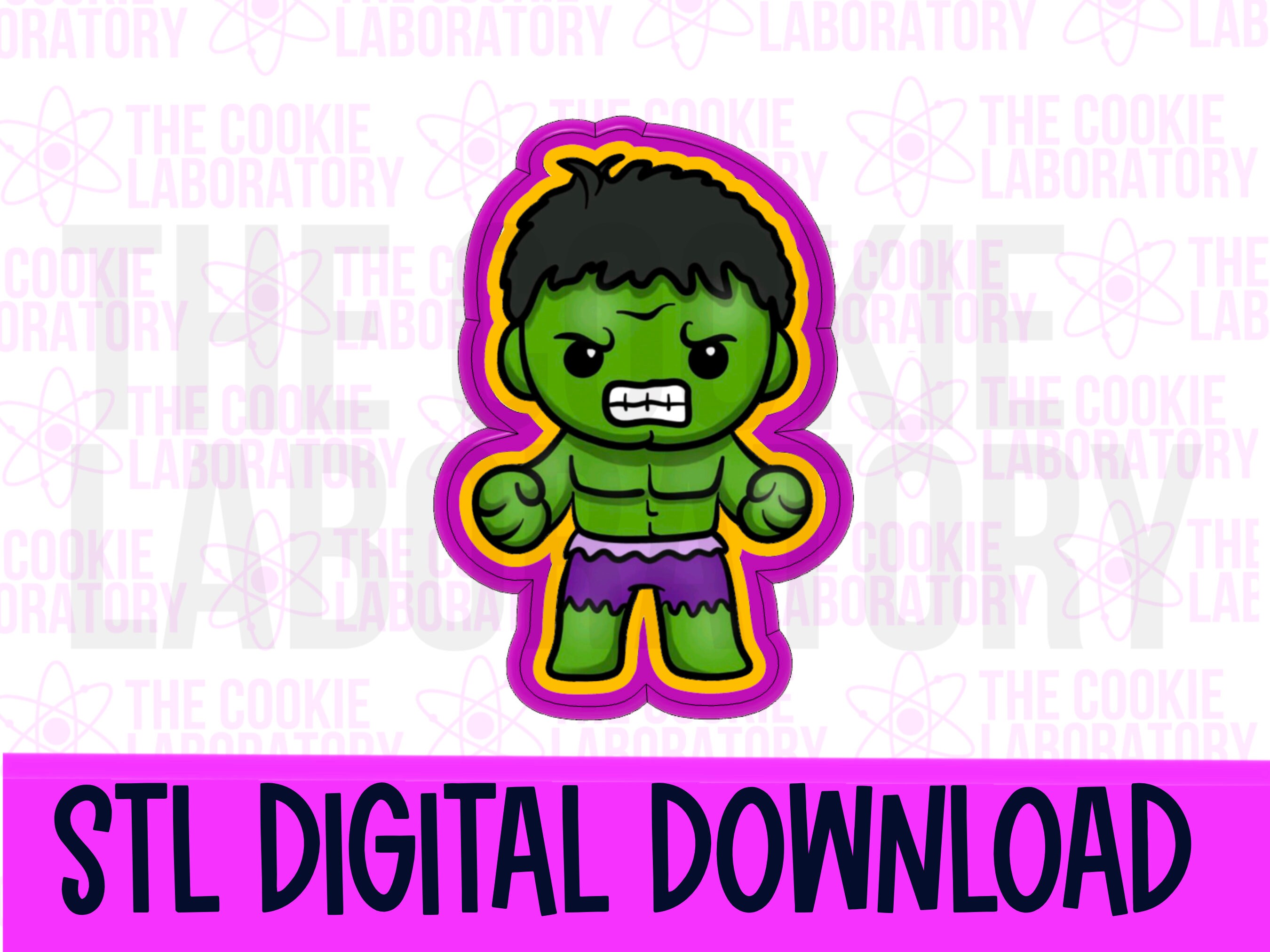 Hulk Cartoon Cookie Cutter STL File Digital Download With PNG Print ...