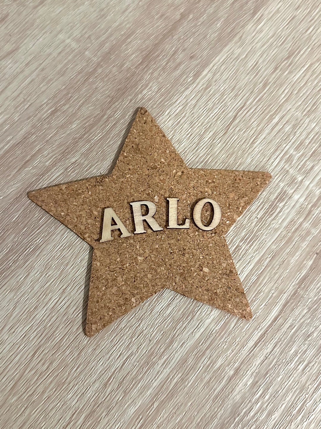 Personalised Star Cork Mat - Etsy