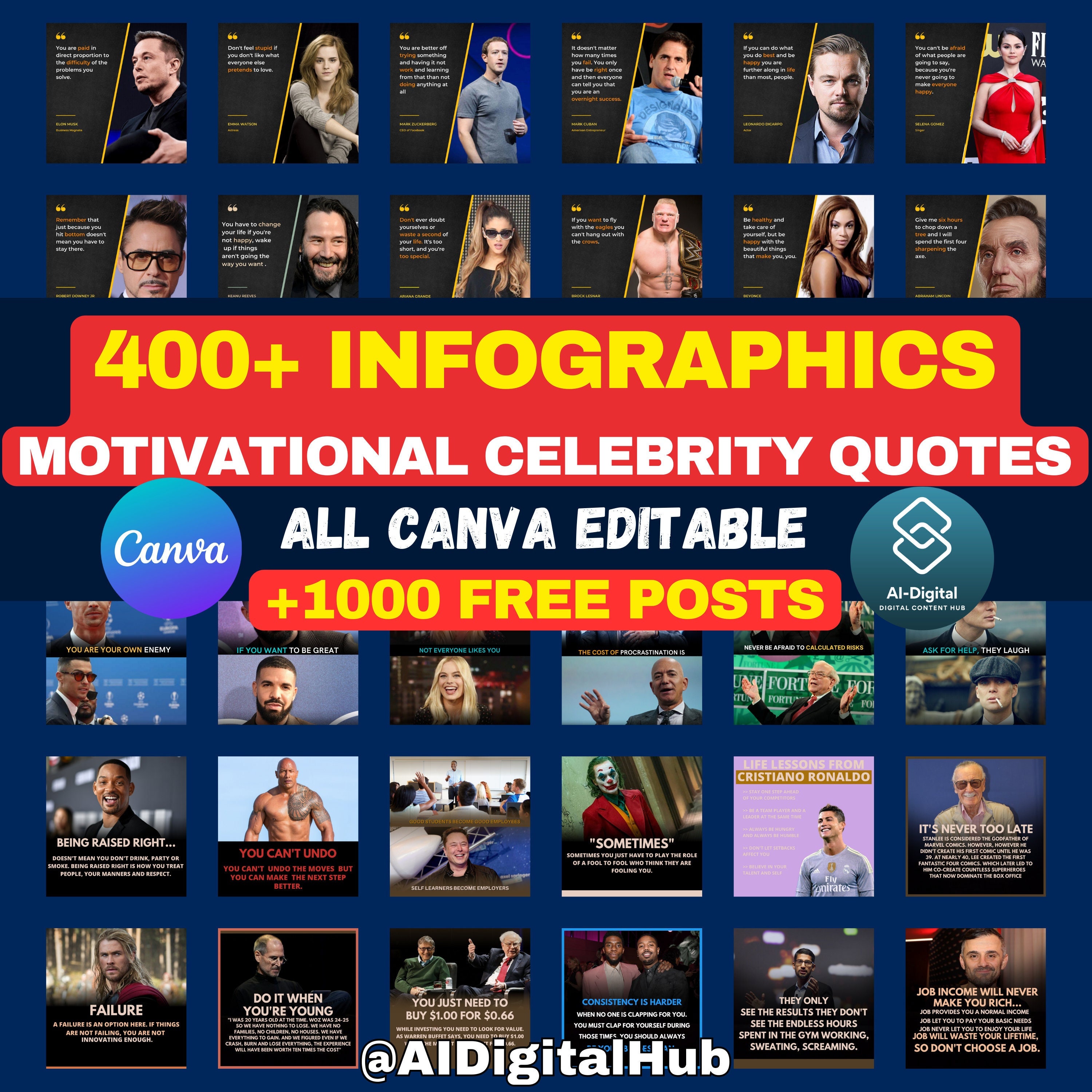 400 Famous Celebrity Quotes Legendary Motivational Posts Quotes ...