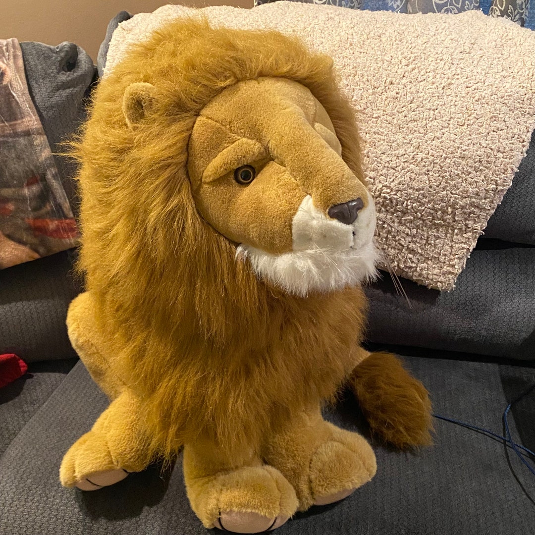 Giant Jumbo Realistic Safari Plush Stuffed Lion Animal - Etsy