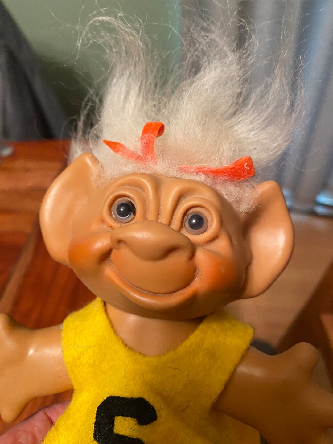 Vintage Made in Japan Lovable Uglies Lion Troll Doll 4" Brown Fur Head ...