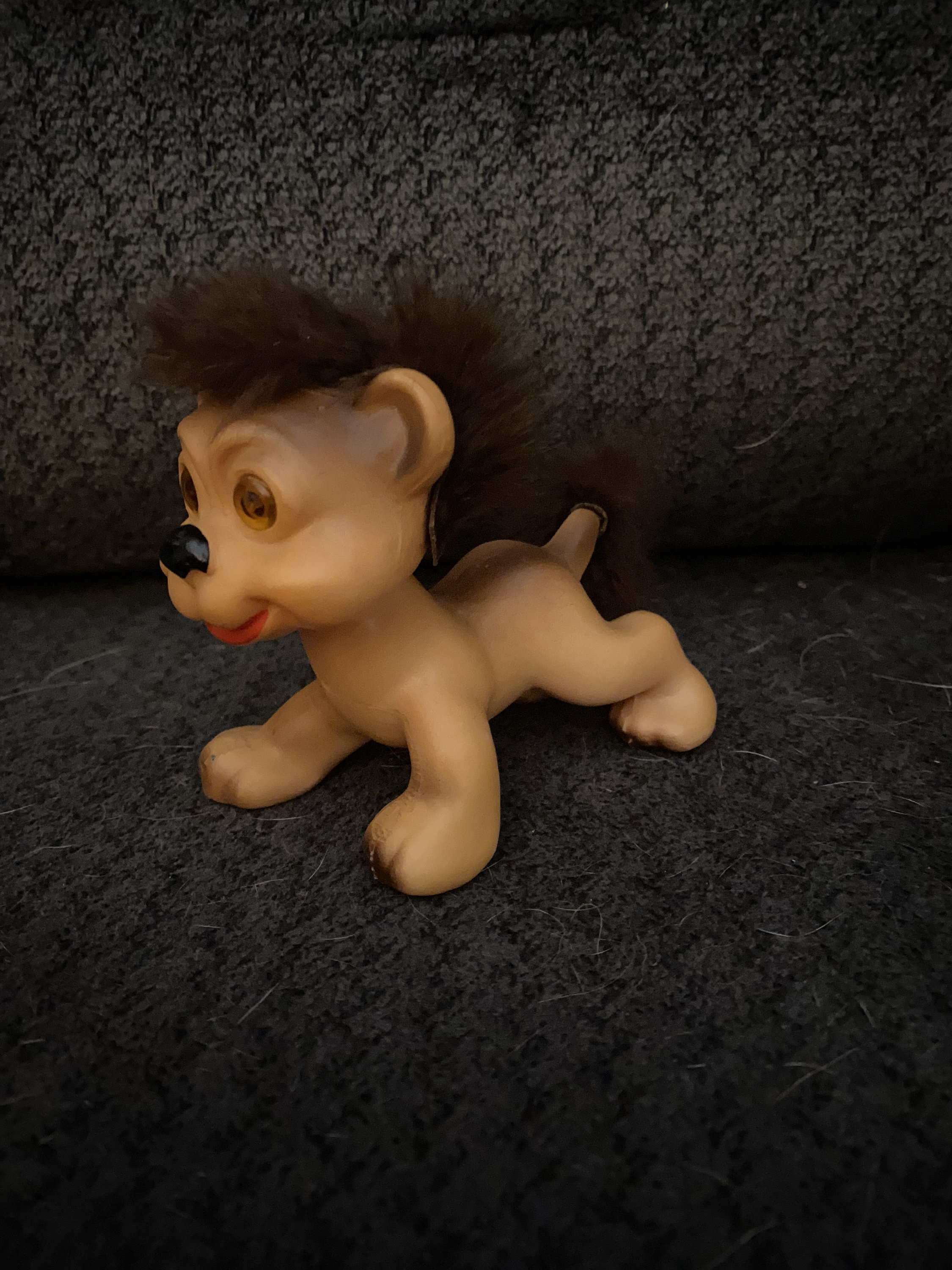 Vintage Made in Japan Lovable Uglies Lion Troll Doll 4" Brown Fur Head ...