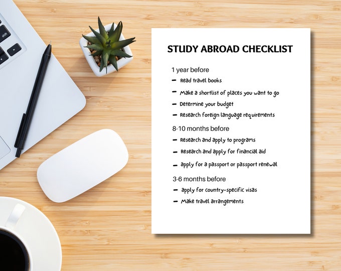 Study Abroad Planner Google Sheet, Student Budget Tracker, Scholarship ...