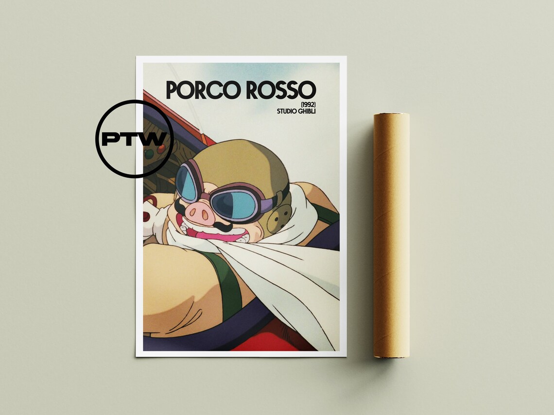 Porco Rosso Poster / Porco Rosso Print / Porco Rosso / Studio Ghibli ...