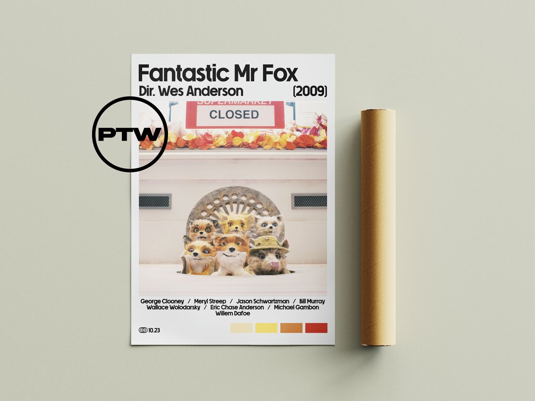 Fantastic Mr Fox Poster / Fantastic Mr Fox Print / Fantastic Mr Fox ...