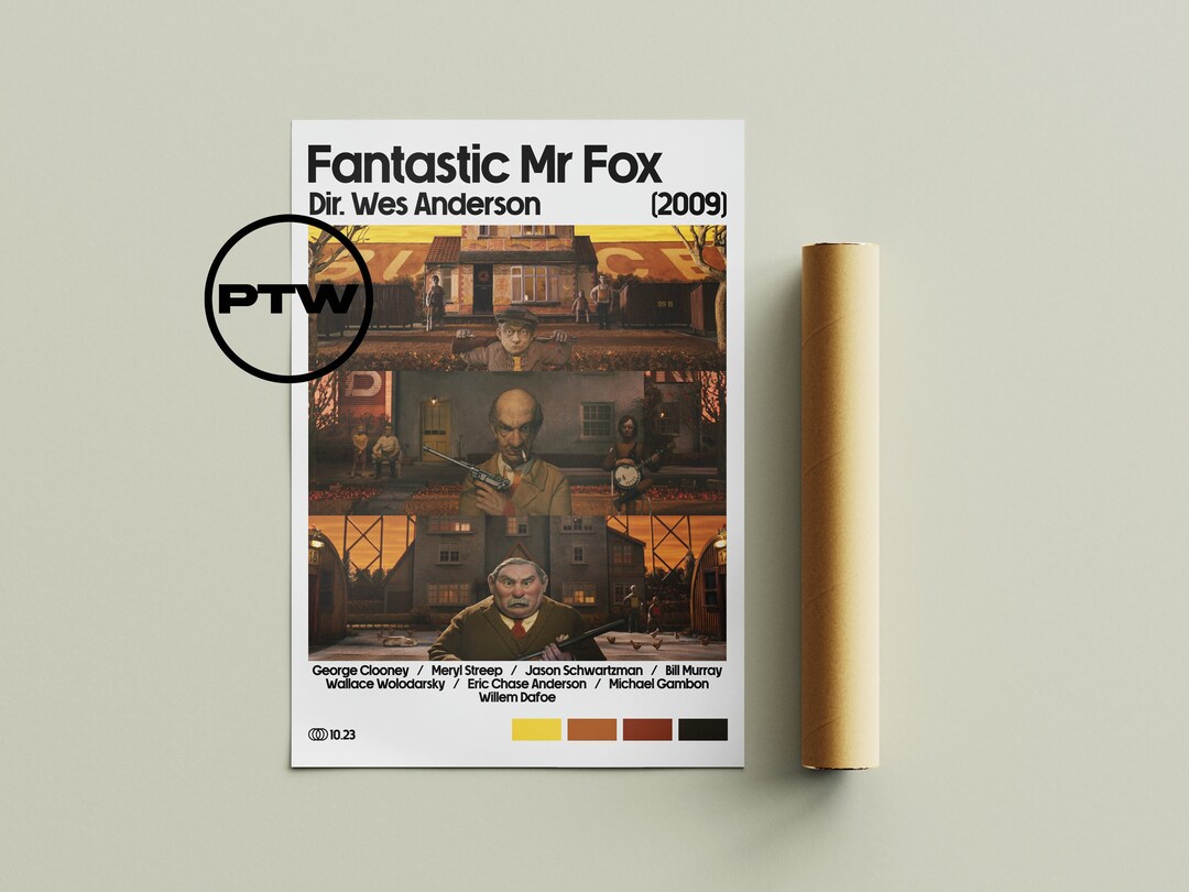 Fantastic Mr Fox Poster / Fantastic Mr Fox Print / Fantastic Mr Fox ...