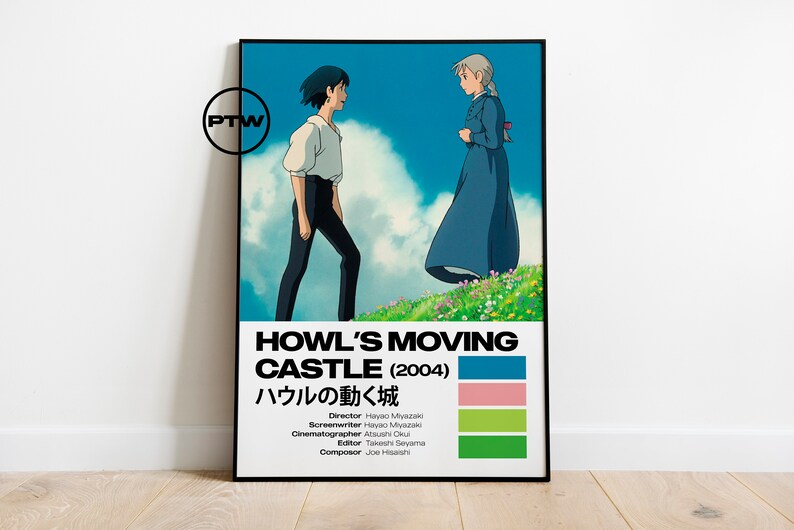 Howls Moving Castle Poster / Howls Moving Castle Print / Howls Moving ...