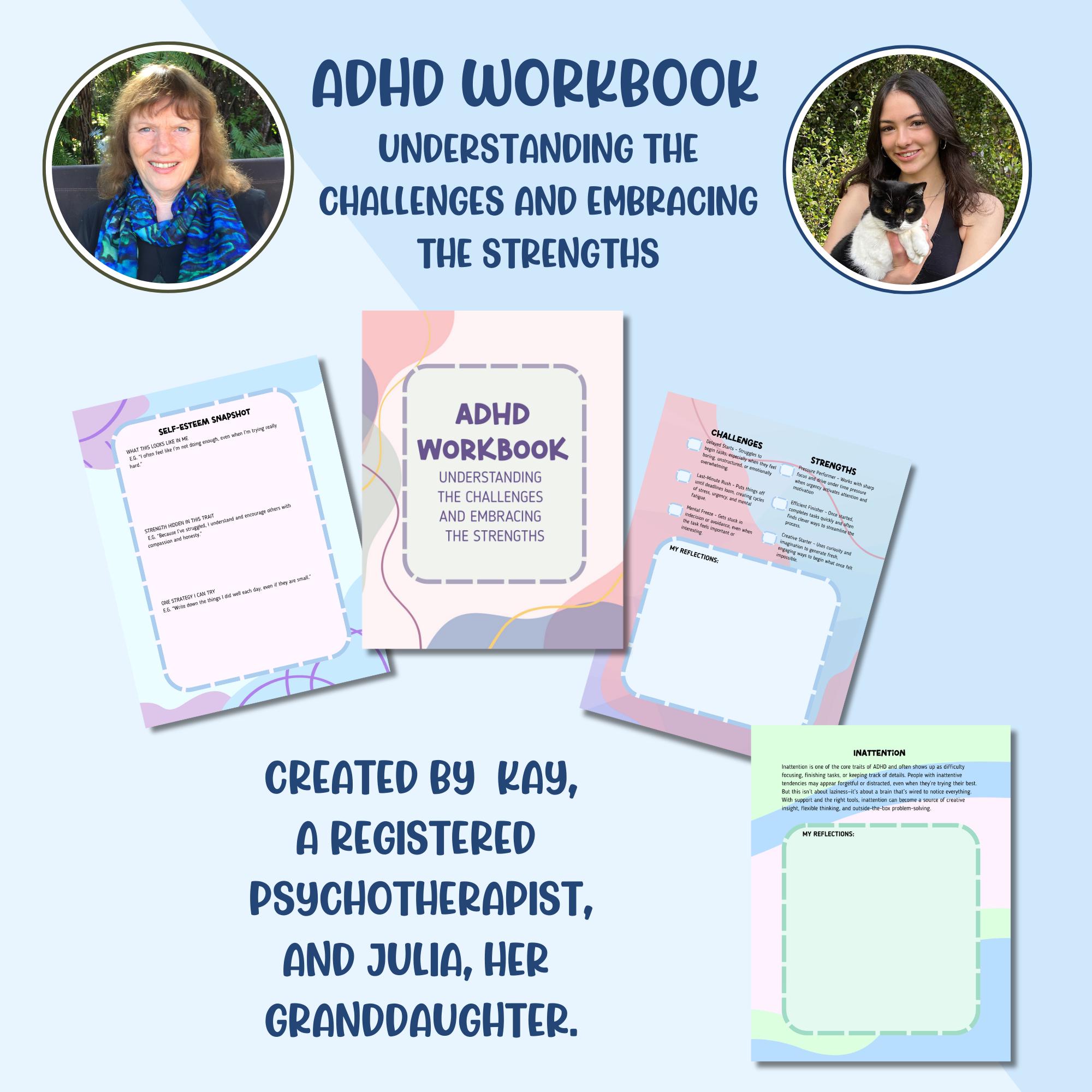 ADHD Journal Printable ADHD Adult Workbook Neurodivergent Attention ...