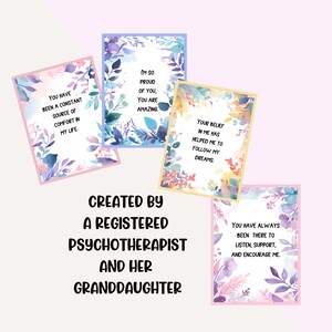 44 Mother Appreciation Cards Mom Affirmations for Gratitude to Mother ...