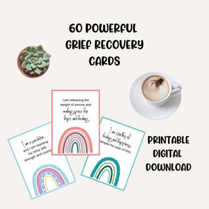 60 Grief and Loss Affirmation Cards. Recovery Card Deck. Heartbreak or ...