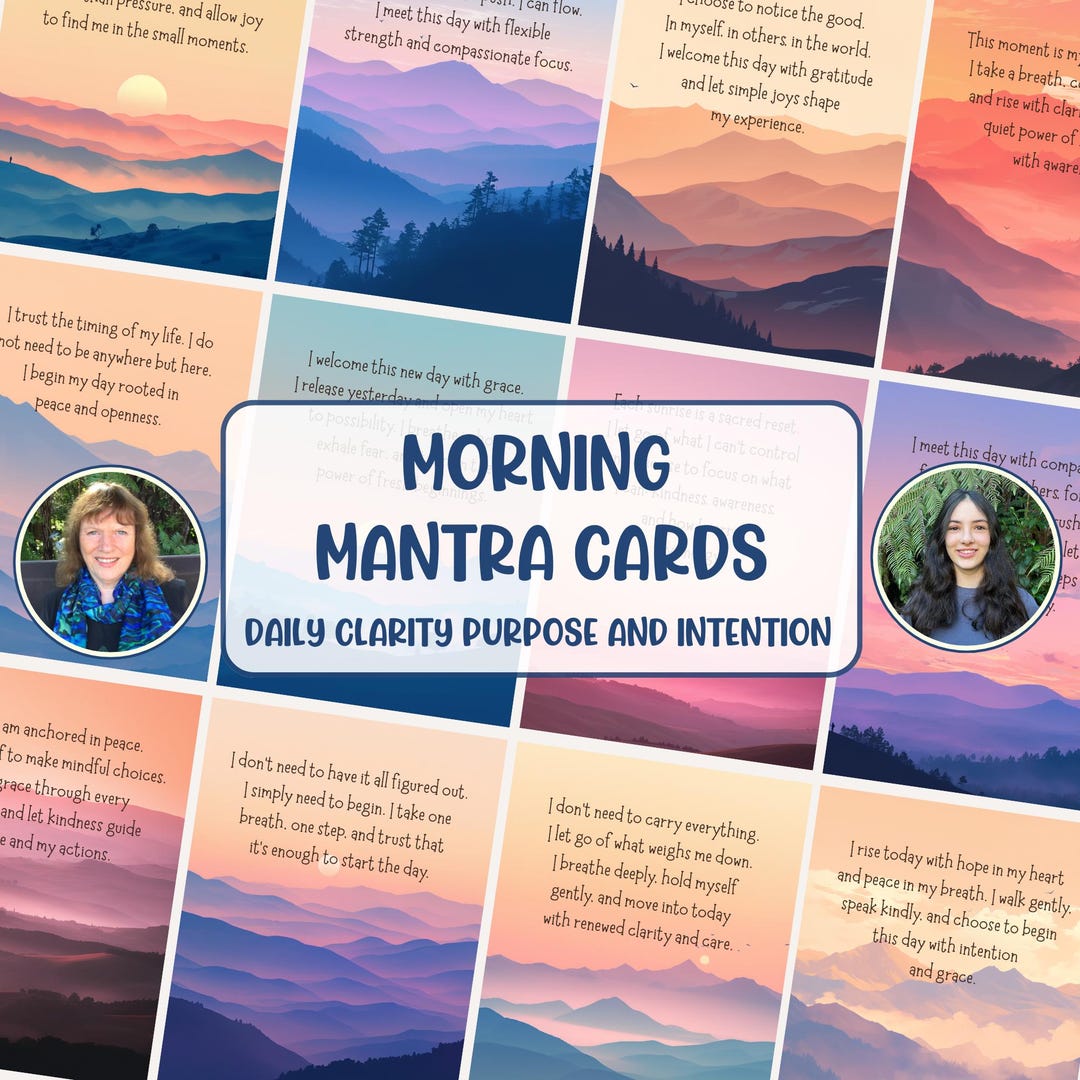 Daily Morning Affirmation Cards Mental Health Affirmations Printable ...
