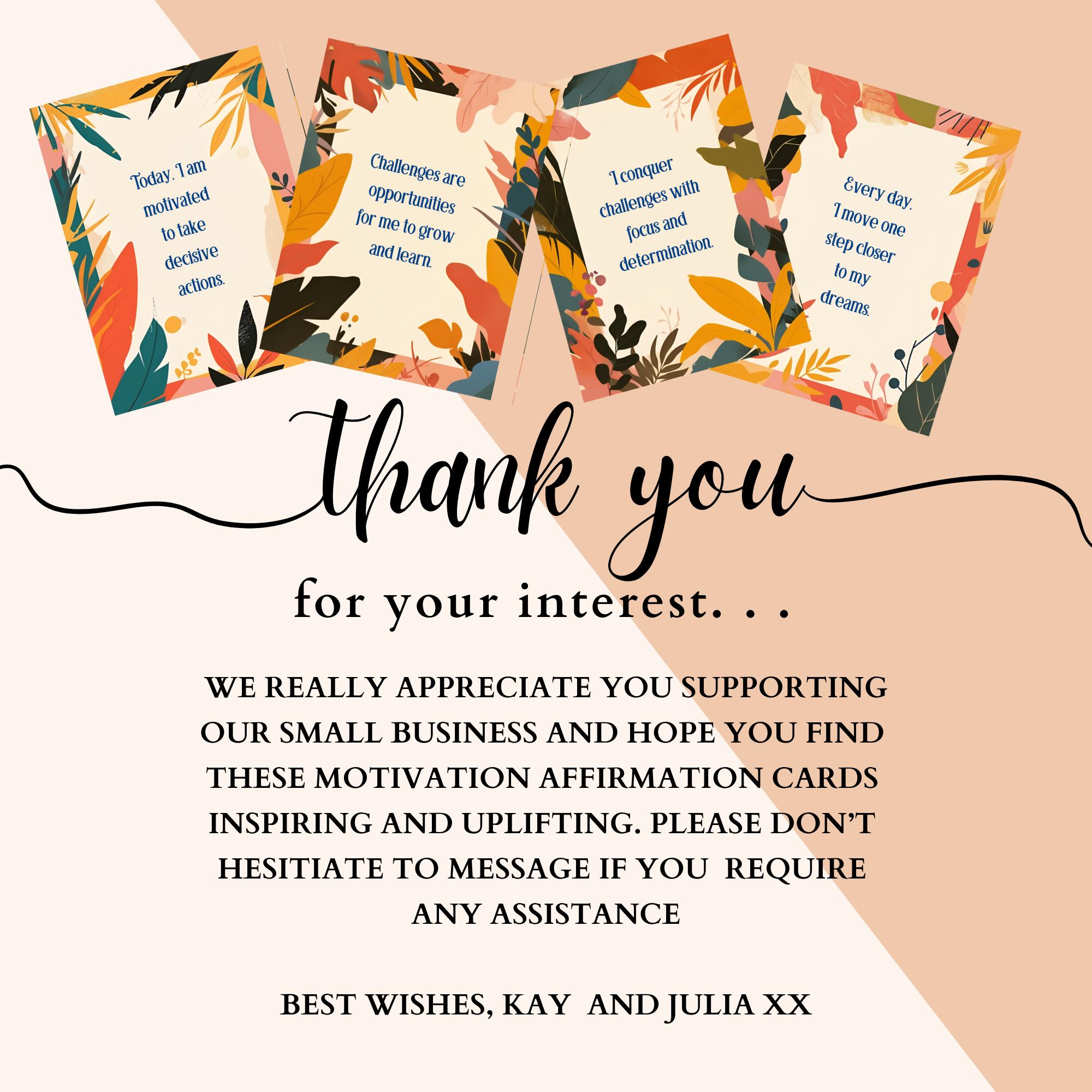 64 Motivation Affirmation Cards Positive Self-help Affirmations for ...