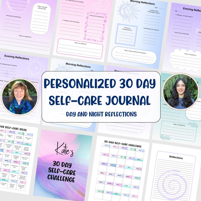 Personalized Self-care Journal 30 Day-challenge Self-help Goal Planner ...