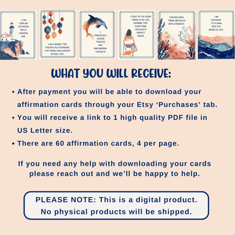 60 Positive Affirmation Cards Printable Encouragement Flashcards ...