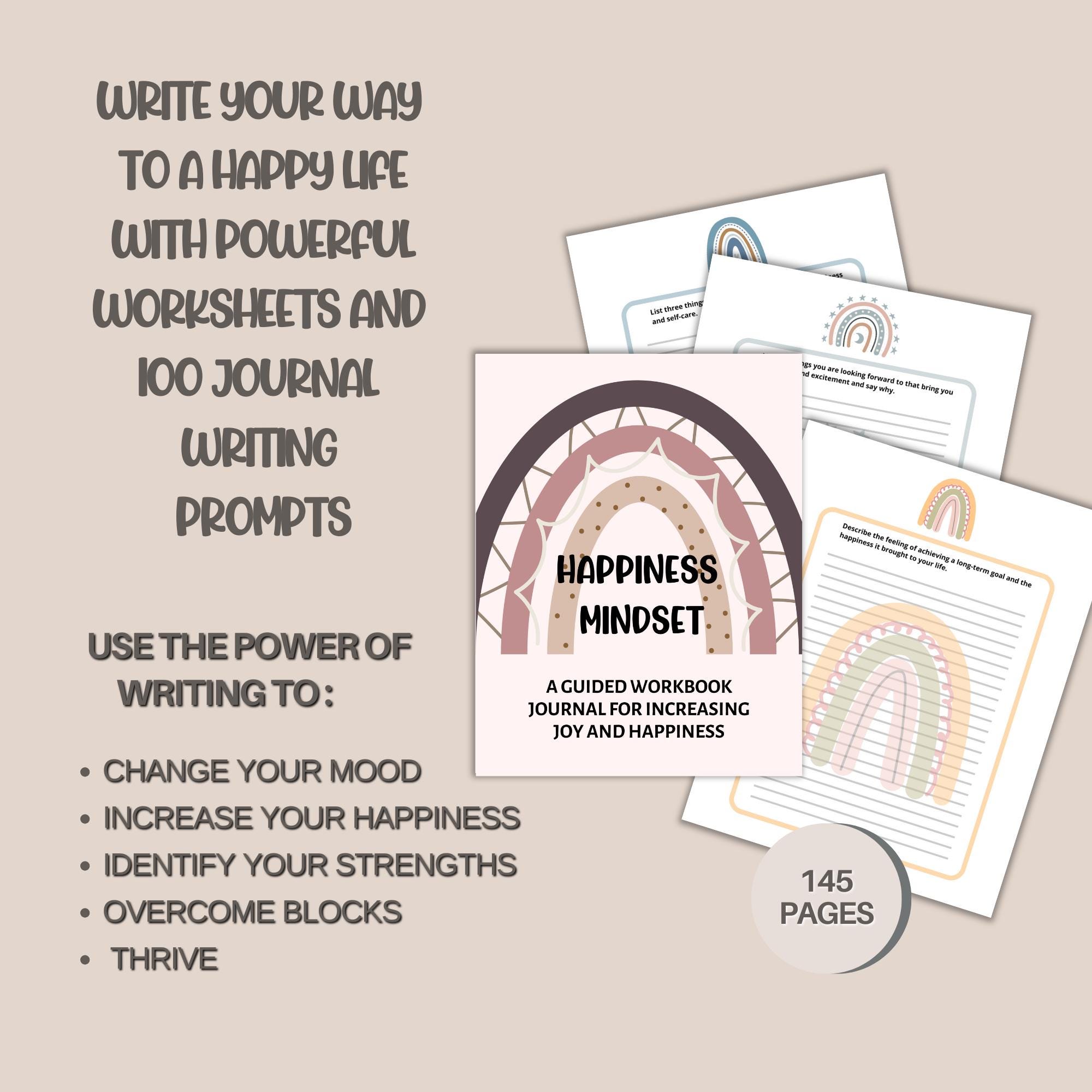 Happiness Journal Printable Journal for Self-care & Self-love Wellness ...