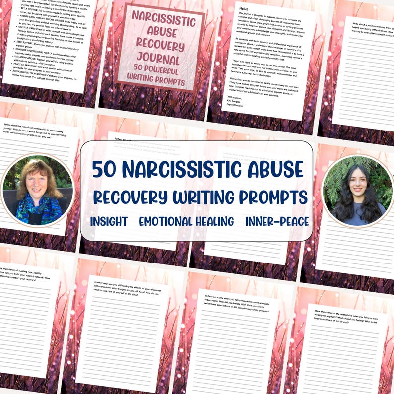 50 Narcissistic Abuse Recovery Journal Writing Prompts Narcissism Healing Workbook Abuse ...