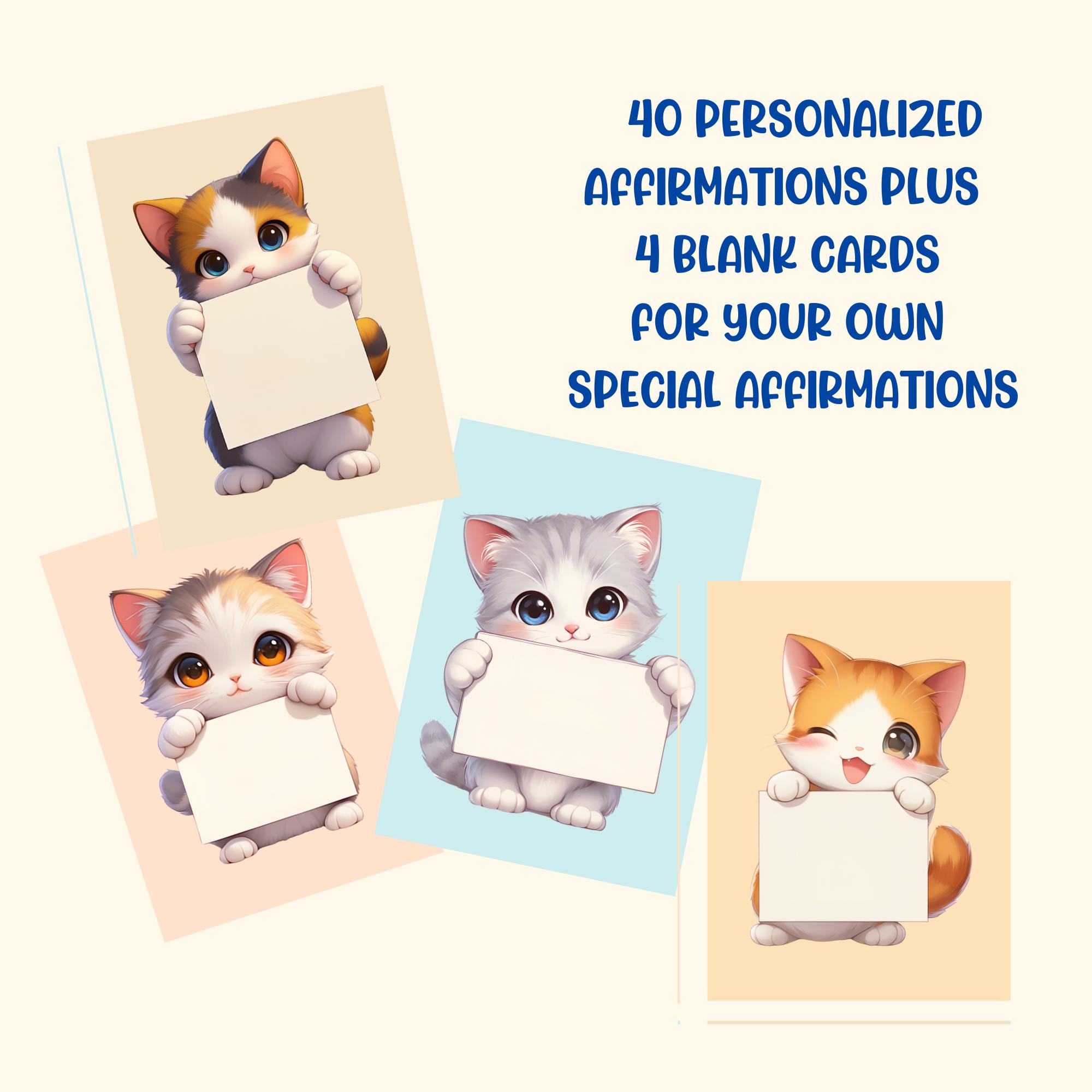 44 Personalized Affirmation Cards for Kids Cat Lover Affirmations ...