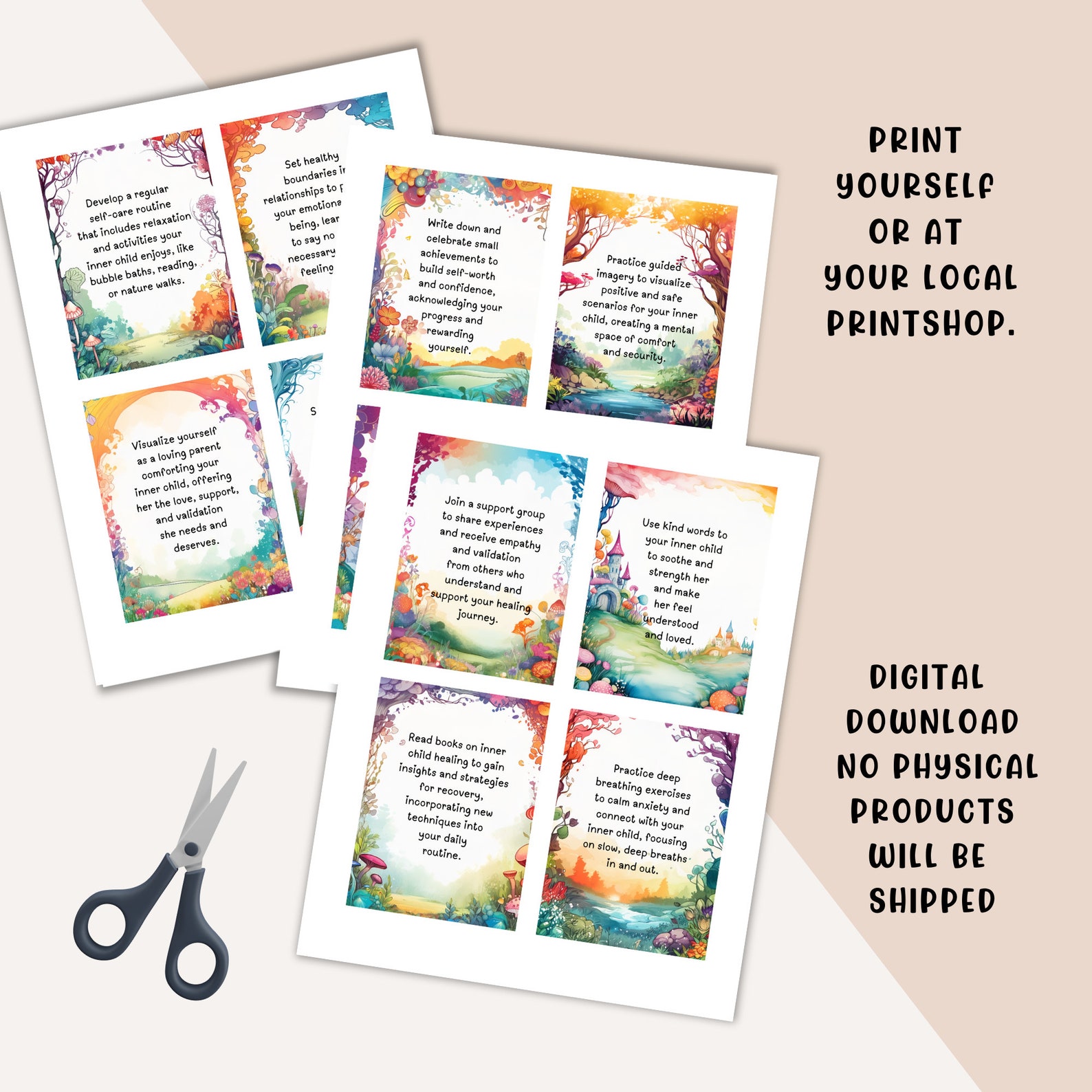 Heal Your Inner Child Strategy Cards Childhood Trauma Recovery Adverse ...