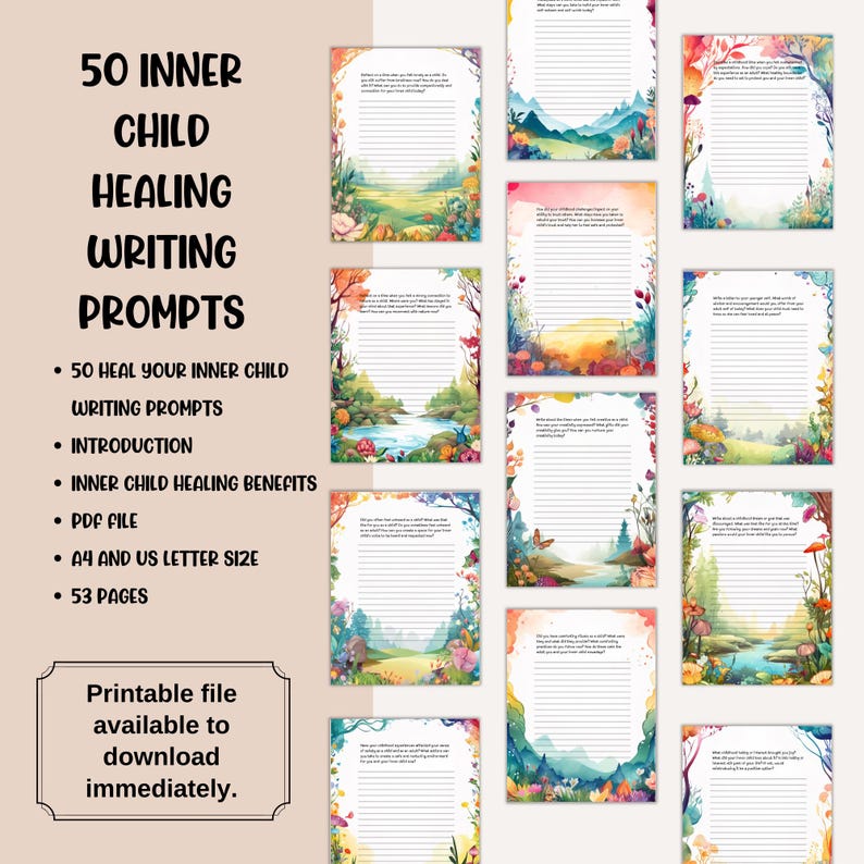 50 Heal Your Inner Child Writing Prompts Childhood Trauma Recovery ...
