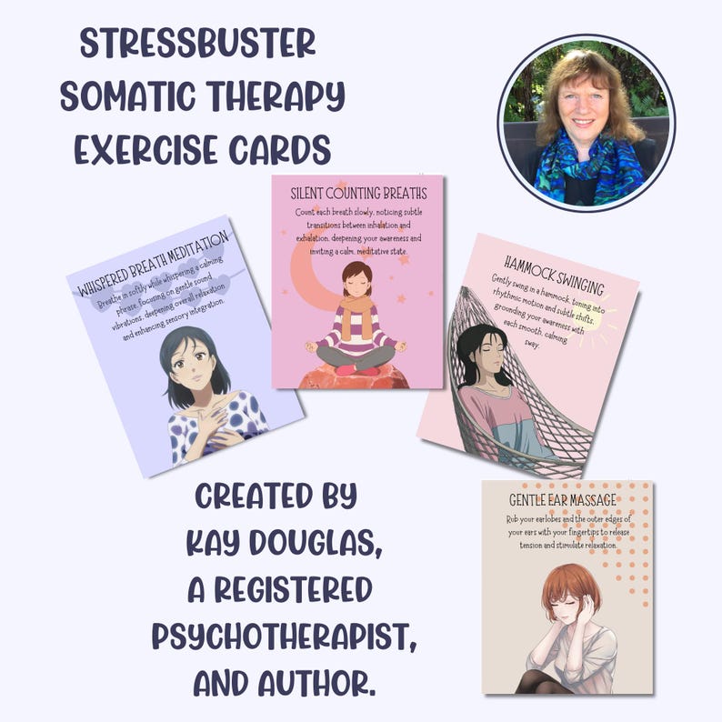 60 Somatic Therapy Practice Cards Stress Relief Coping Skills Nervous ...