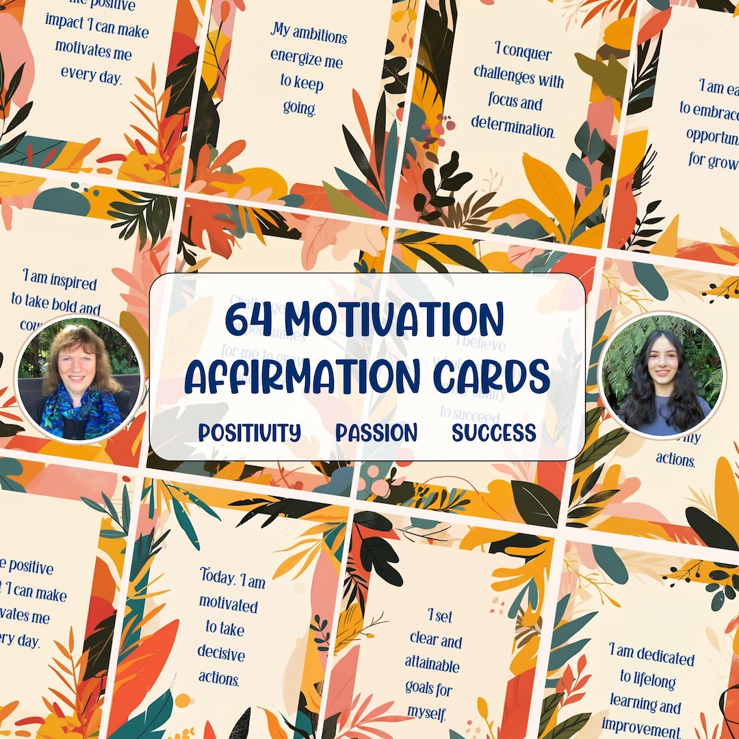 64 Motivation Affirmation Cards Positive Self-help Affirmations for ...