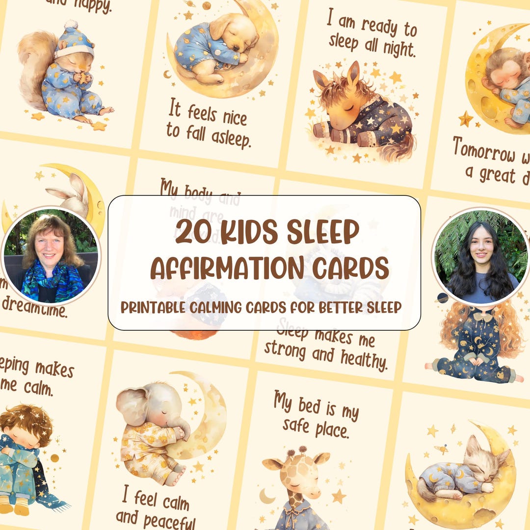 Kid's Sleep Affirmation Cards Printable Sleep Affirmations for Children ...