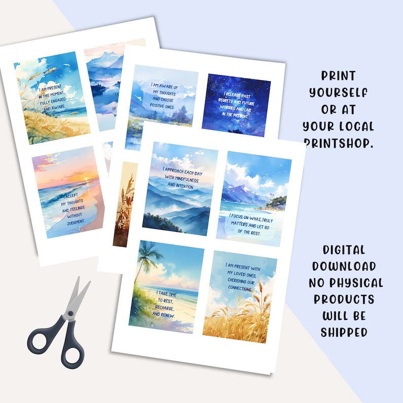 Mindfulness Affirmation Cards. Mental Health Affirmations Coping Card ...