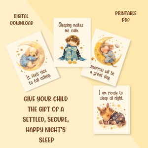Kid's Sleep Affirmation Cards Printable Sleep Affirmations for Children ...