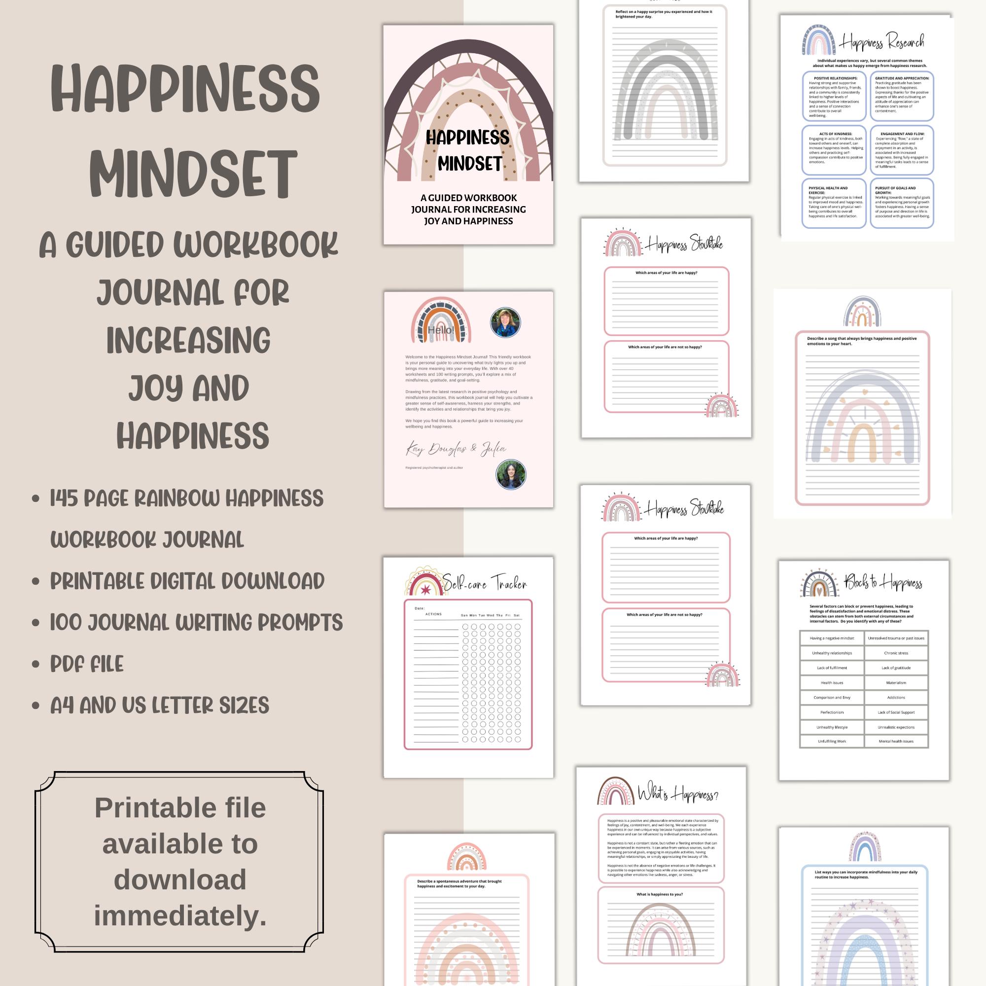 Happiness Journal Printable Journal for Self-care & Self-love Wellness ...