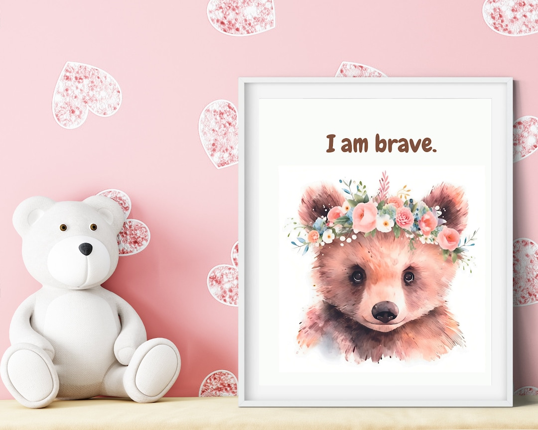 Bear Affirmation Wall Art Printable Animal Affirmations - Etsy