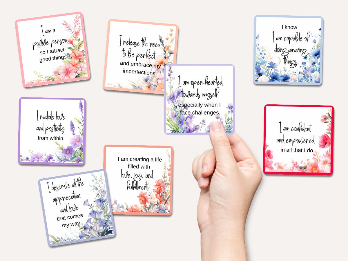 60 Self-love Affirmation Cards for Self-care, Self-esteem & Self ...