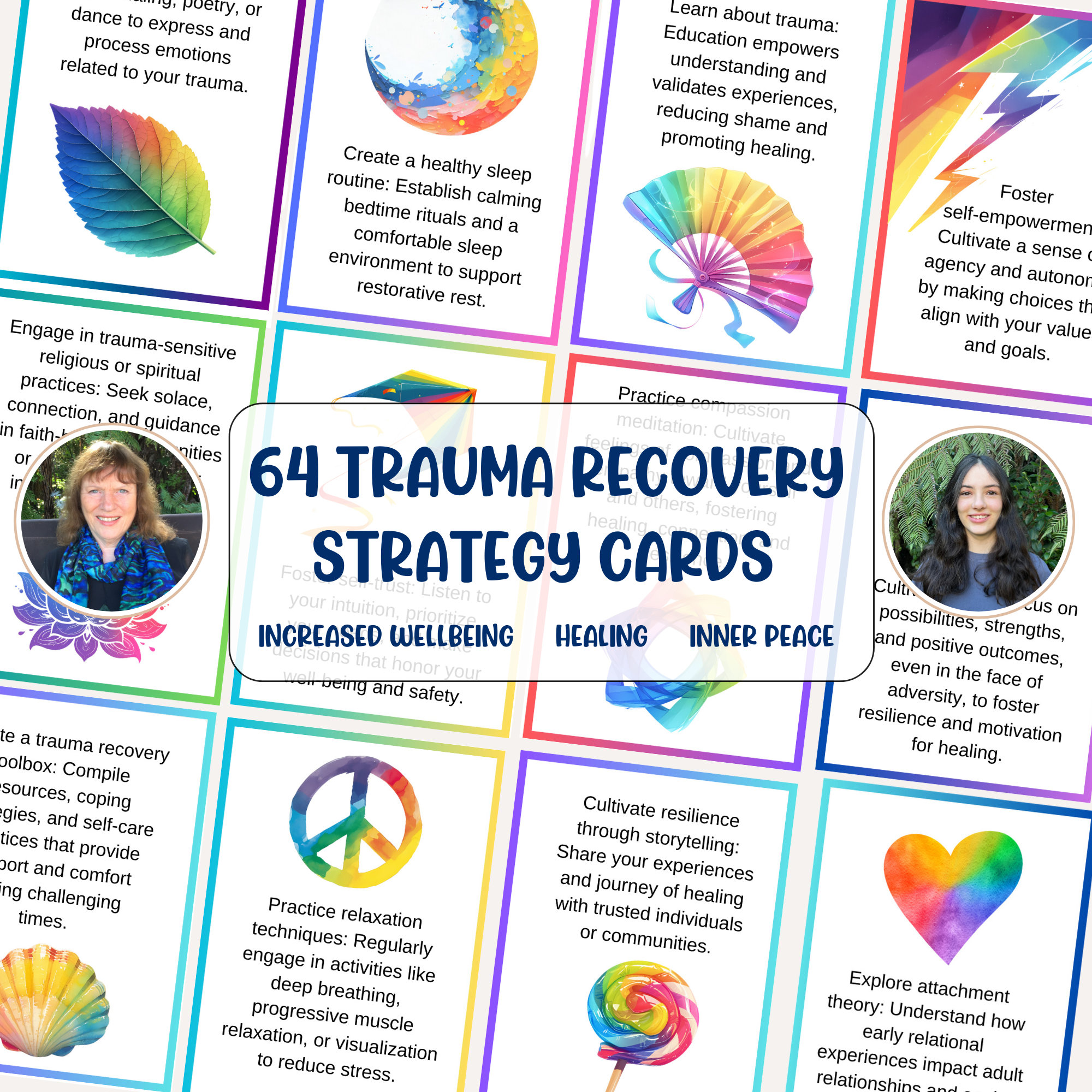 64 Trauma Recovery Strategy Cards. Recovery Flashcards for PTSD CPTSD ...