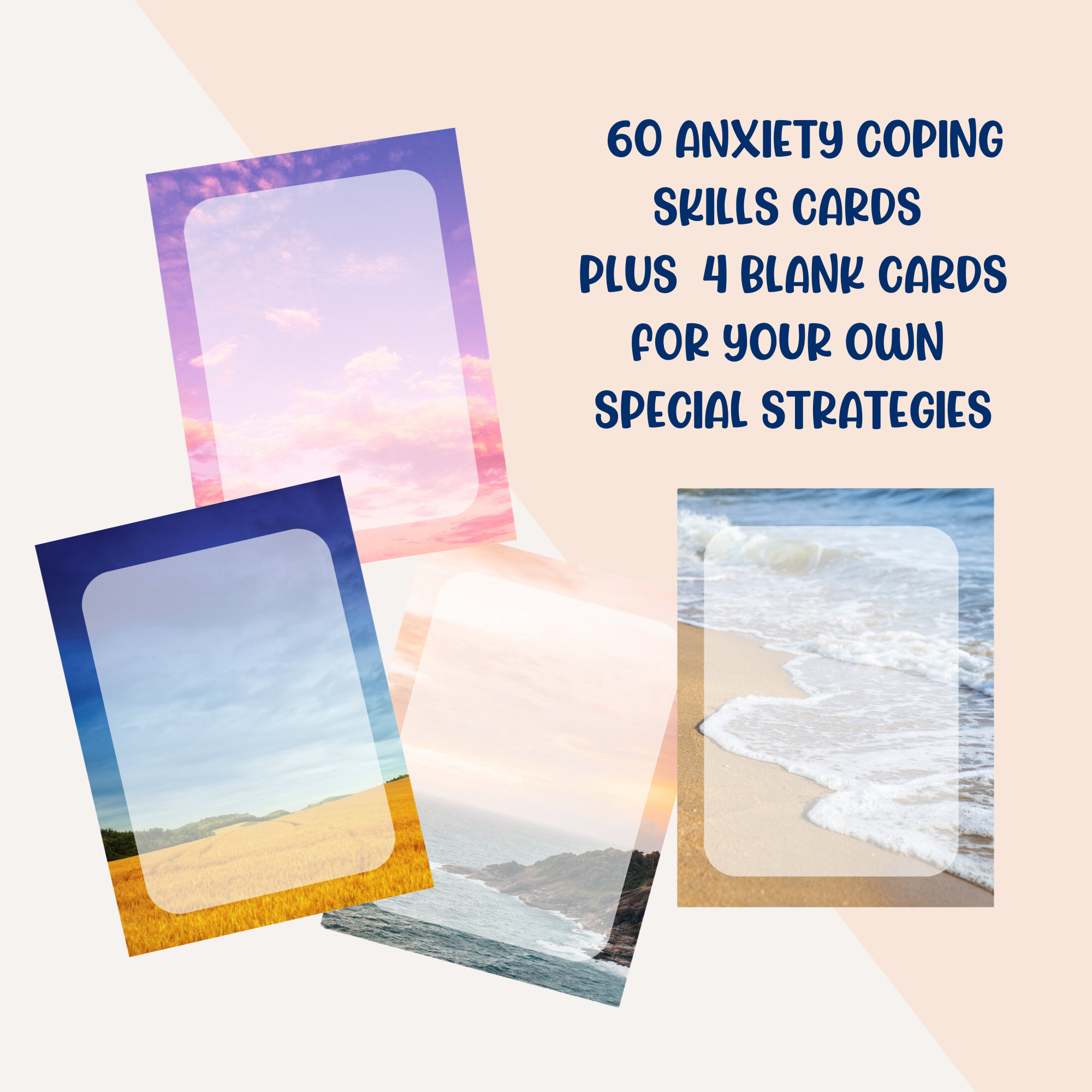 Anxiety Coping Skills Cards. Anxiety relief Therapy tools Mindfulness ...