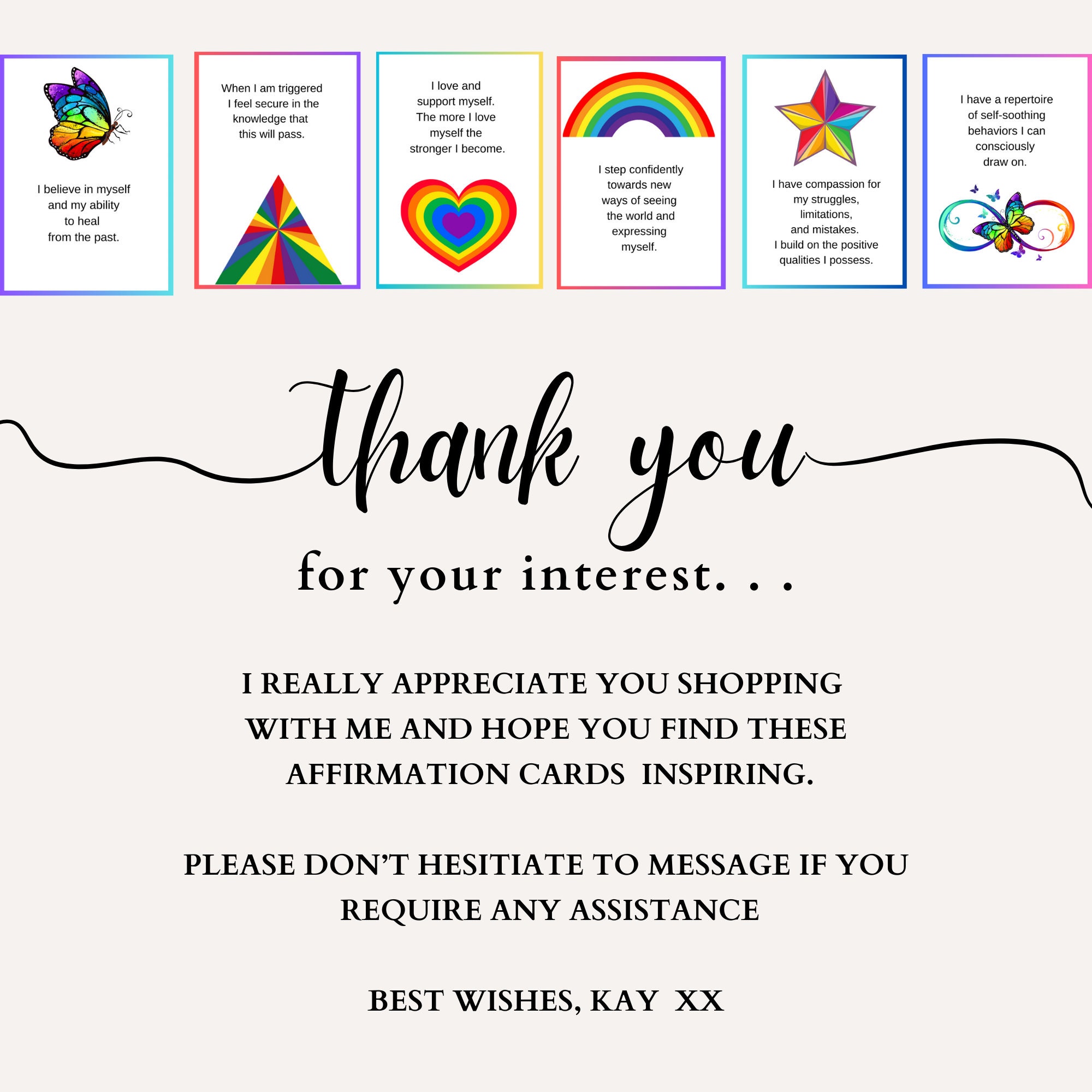 60 Trauma Recovery affirmation cards. Digital download. Printable card ...