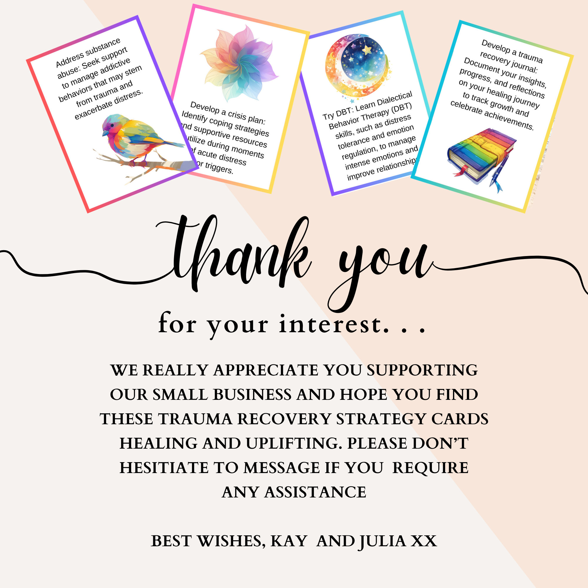 64 Trauma Recovery Strategy Cards. Recovery Flashcards for PTSD CPTSD ...