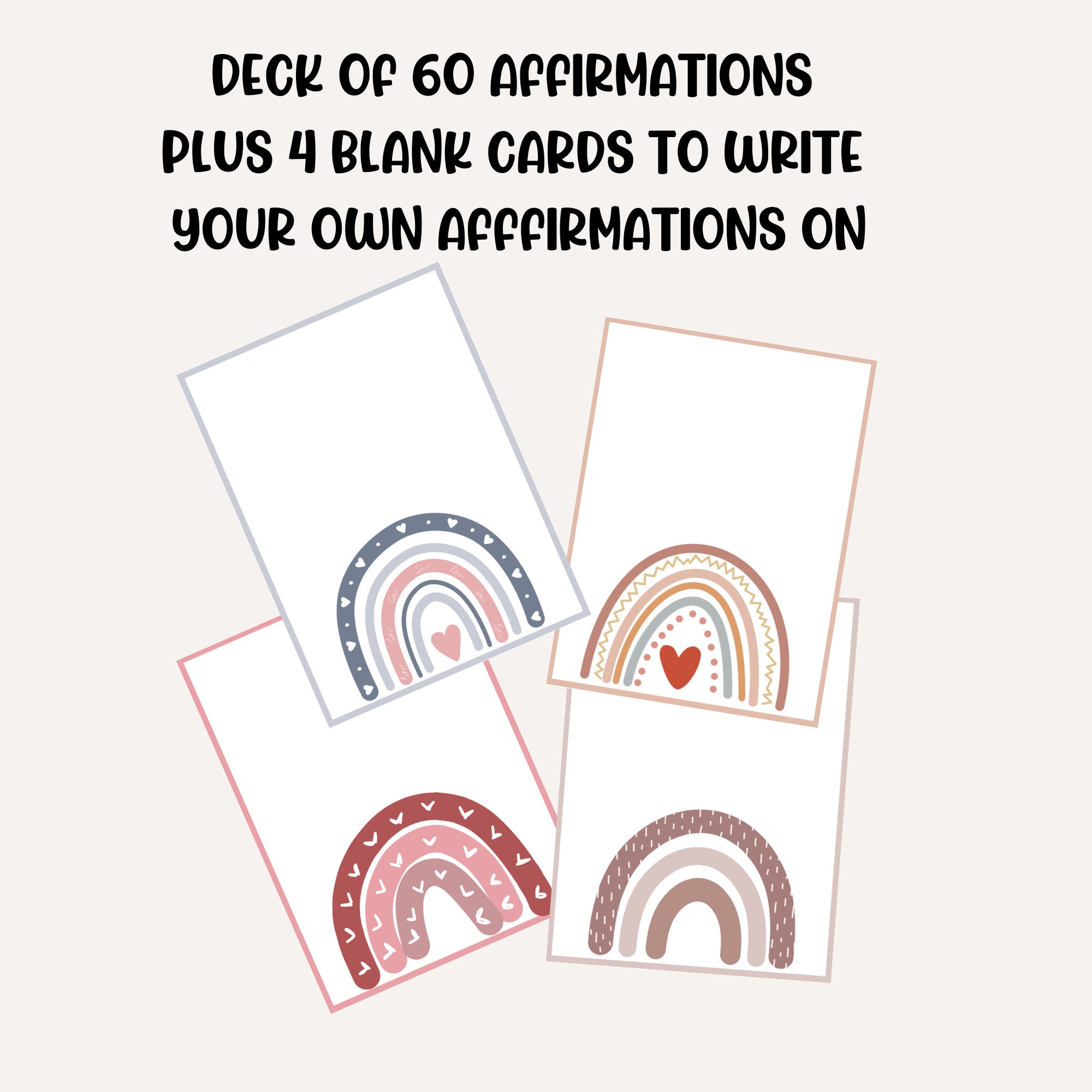 60 Grief and Loss Affirmation Cards. Recovery Card Deck. Heartbreak or ...