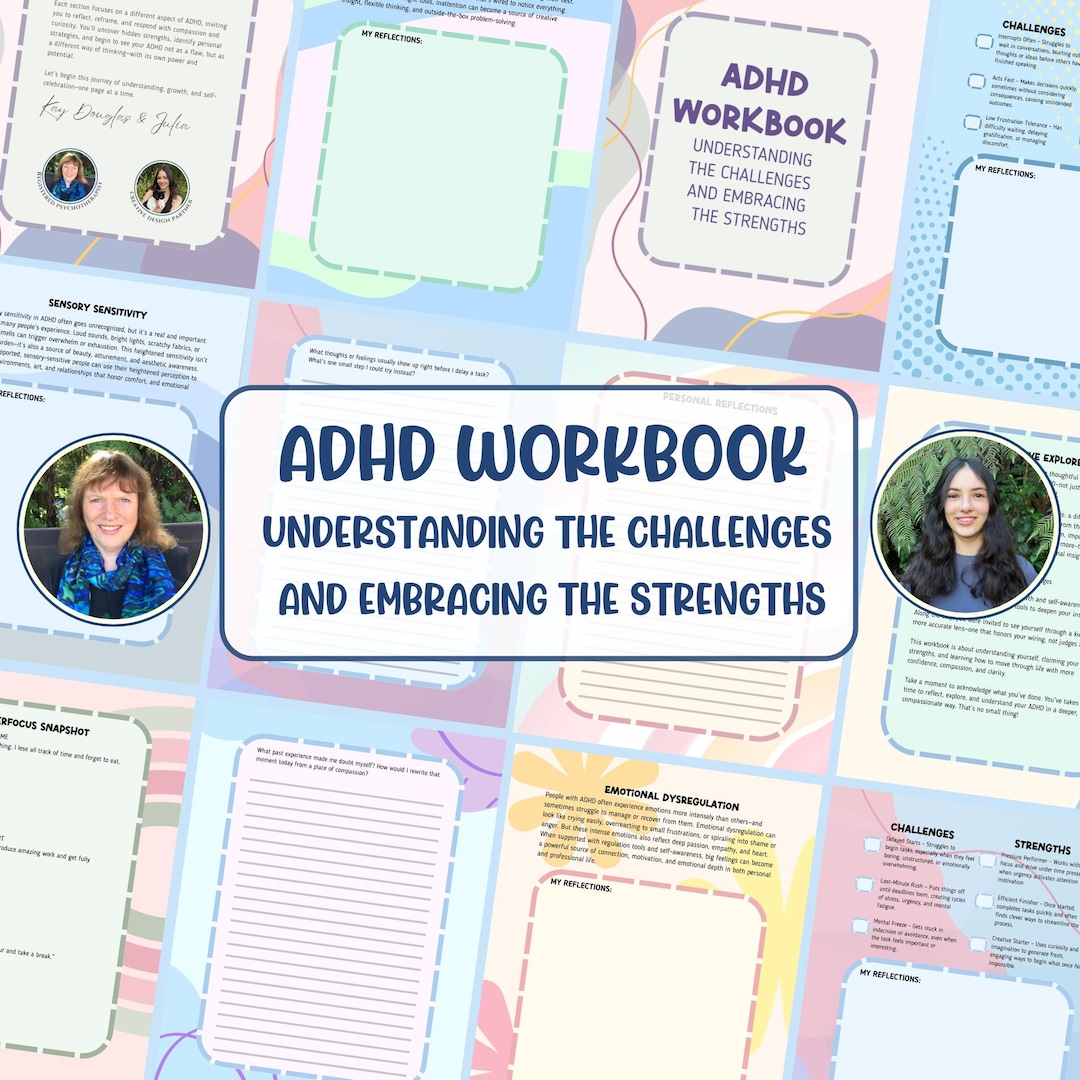 ADHD Journal Printable ADHD Adult Workbook Neurodivergent Attention ...