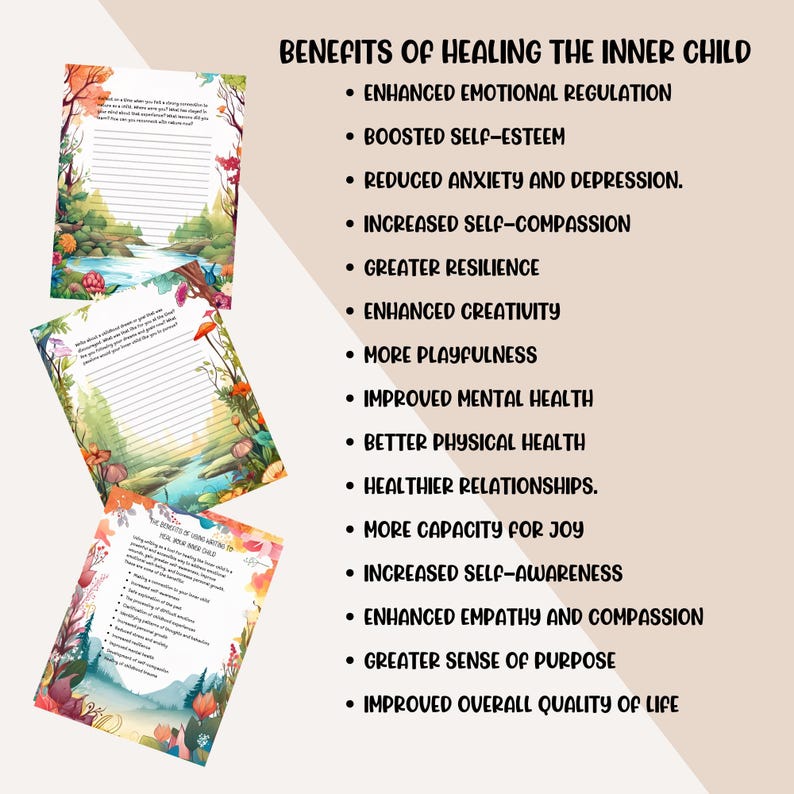 50 Heal Your Inner Child Writing Prompts Childhood Trauma Recovery ...