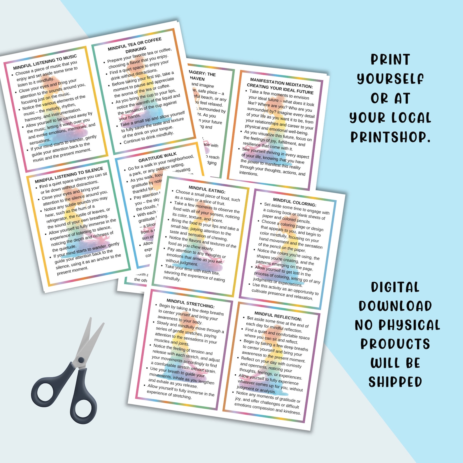 36 Mindfulness Cards Guided Meditation Scripts Gift for Her Breathing ...